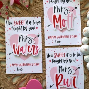 Custom Teacher Valentines Day Sticker + Valentines Gift for Teacher ...
