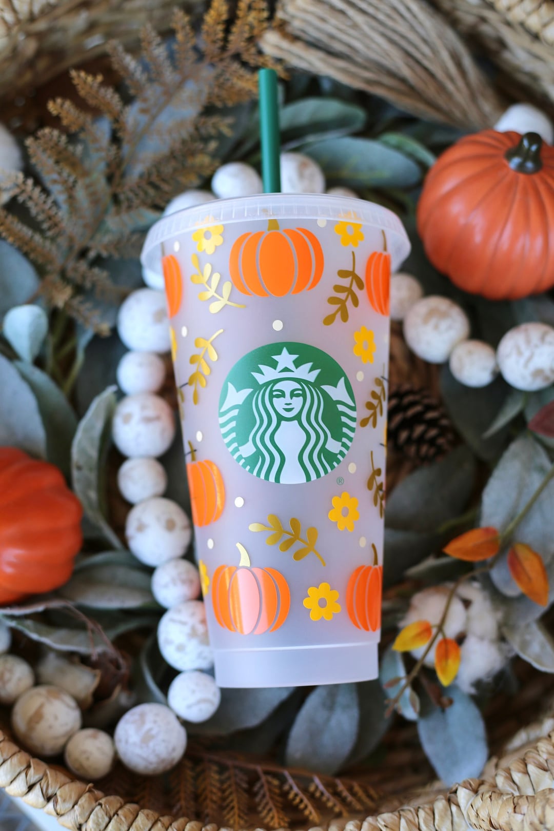Fall Pumpkin Starbucks Cold Cup + Starbuck Cold Cup + Fall Cold Cup ...