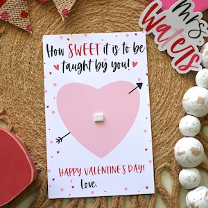 Custom Teacher Valentines Day Sticker + Valentines Gift for Teacher ...
