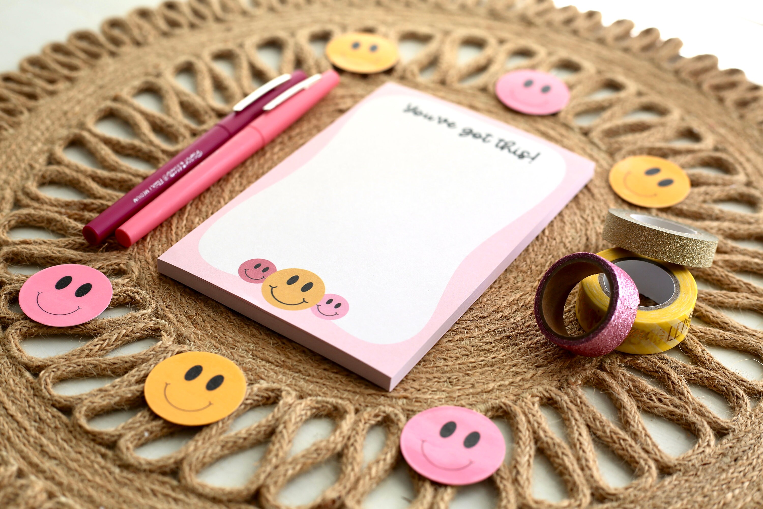 Smiley Face You've Got This Notepad 4x6 Notepad 50 - Etsy