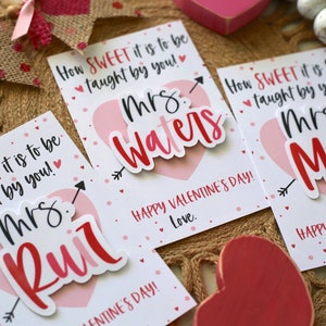 Custom Teacher Valentines Day Sticker + Valentines Gift for Teacher ...