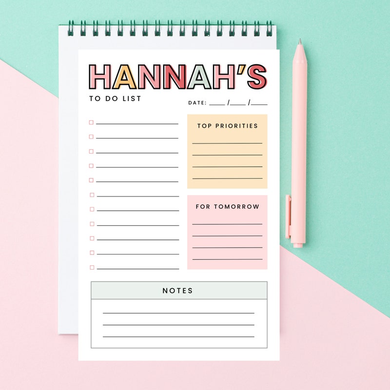 To Do List Notepad - Etsy