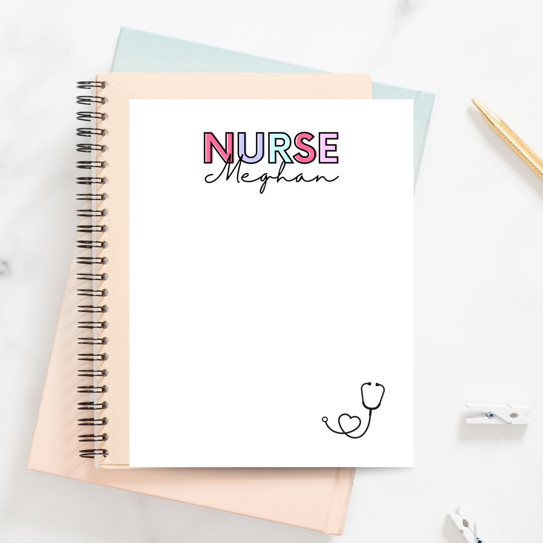 Nurse Personalized Notepad + Nurse Gift + Nursing School Graduation ...