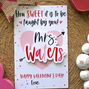 Custom Teacher Valentines Day Sticker + Valentines Gift for Teacher ...