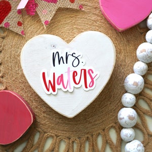 Custom Teacher Valentines Day Sticker + Valentines Gift for Teacher ...