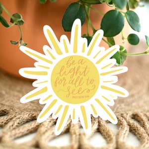Be A Light for All to See Sticker + Christian Sticker + Faith Sticker ...