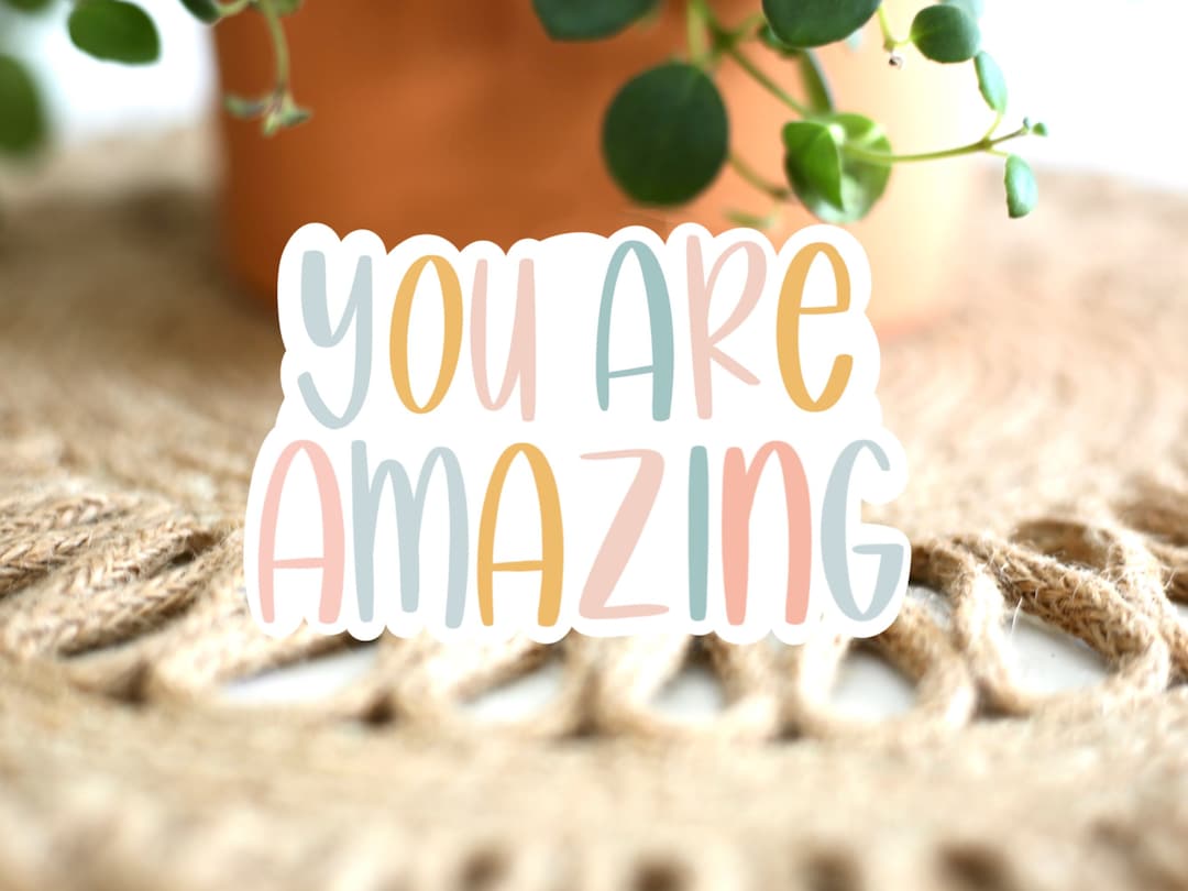 You Are Amazing Sticker Vinyl Sticker Waterproof Sticker Die Cut ...