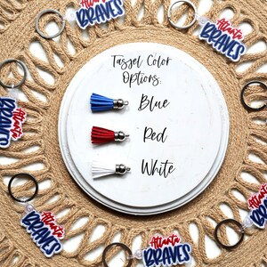 Atlanta Braves Keychain + Atlanta Braves Baseball Keychain + Acrylic ...