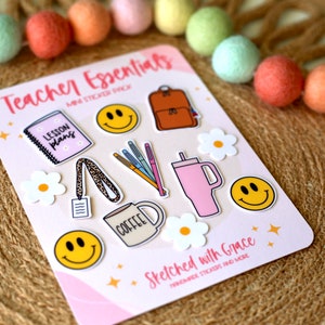 Teacher Essentials Mini Sticker Pack + Waterproof Stickers + Mini ...