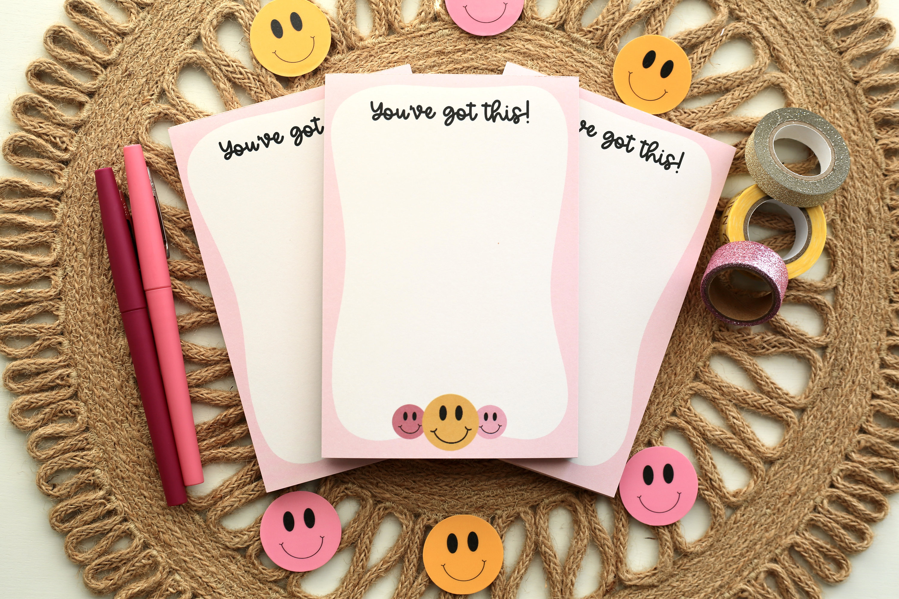 Smiley Face You've Got This Notepad 4x6 Notepad 50 - Etsy