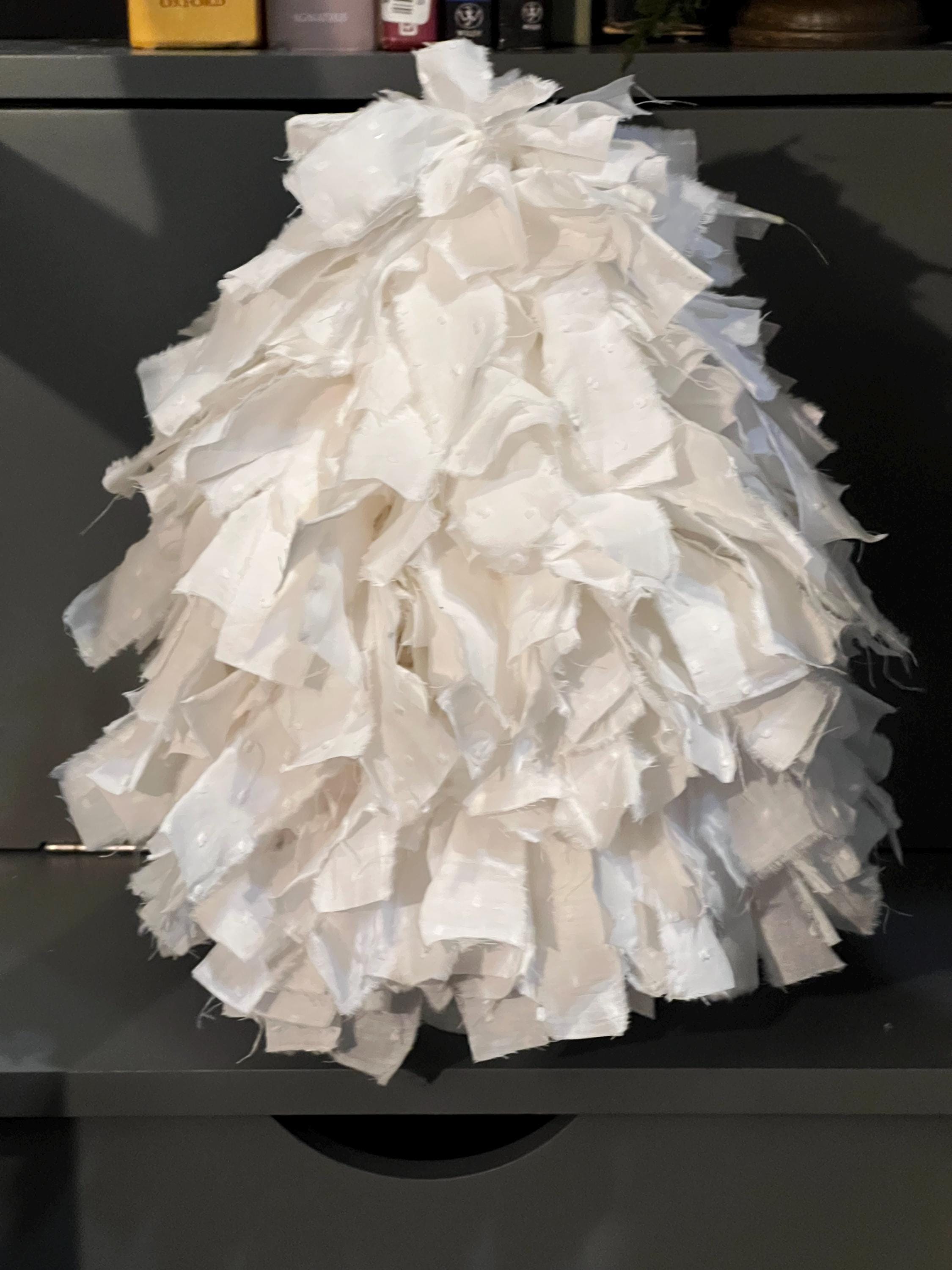 Shabby Chic White Swiss Dot Rag Tree - Etsy