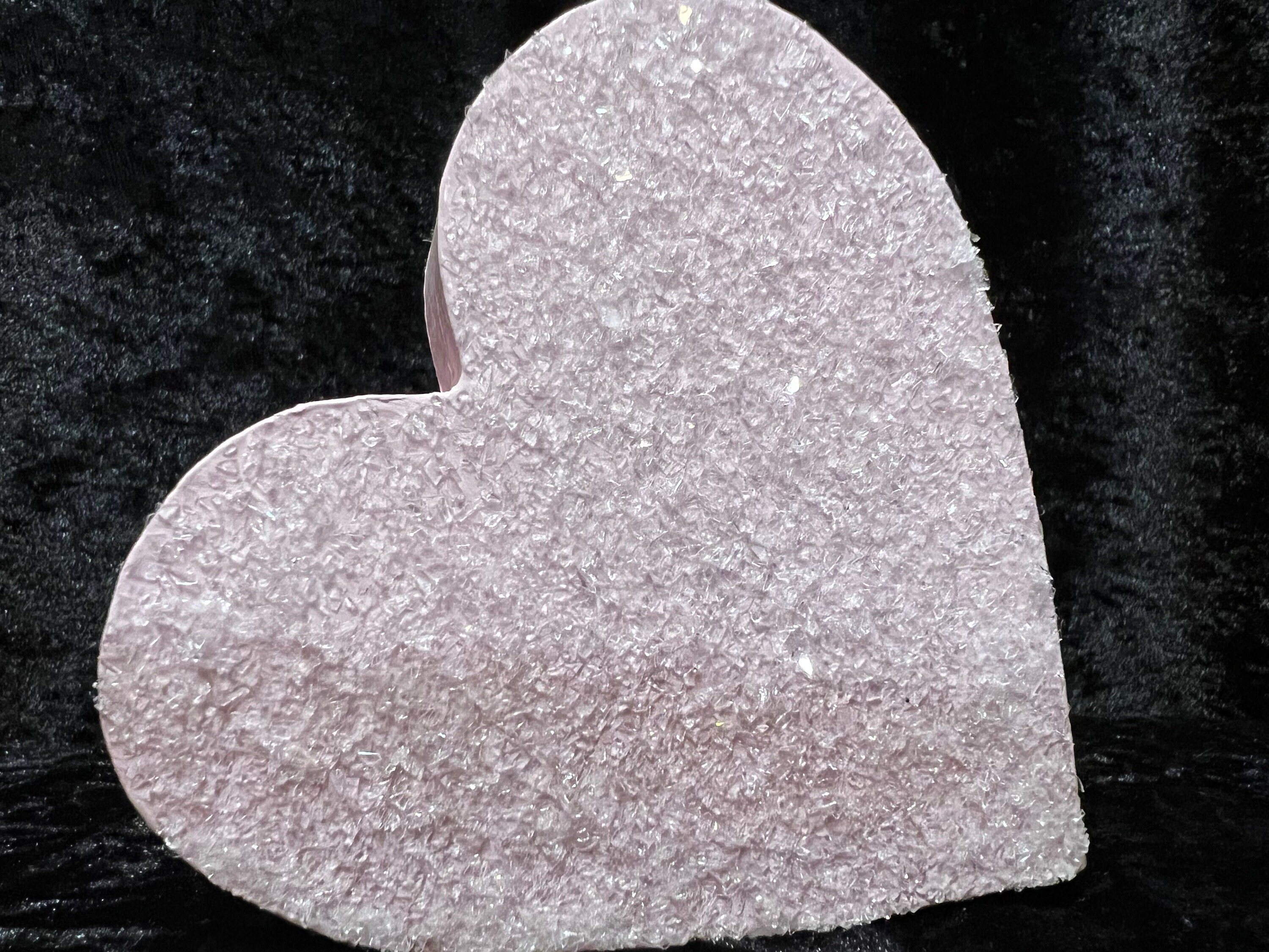 Pink Diamond Dust Glitter Chunky Wood Heart Shelf Sitter - Etsy