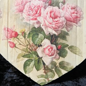 Victorian Rose Wood Heart - Etsy