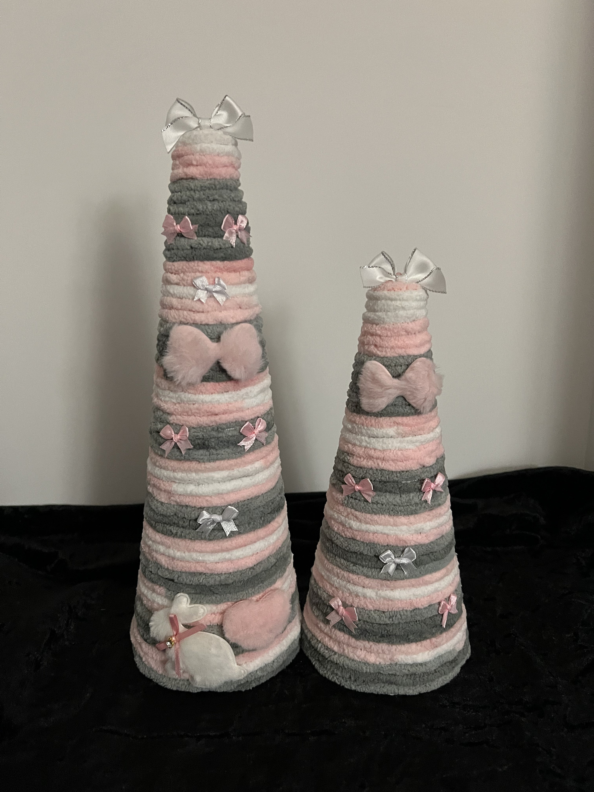 Set of Pink Bunny Trees - Etsy