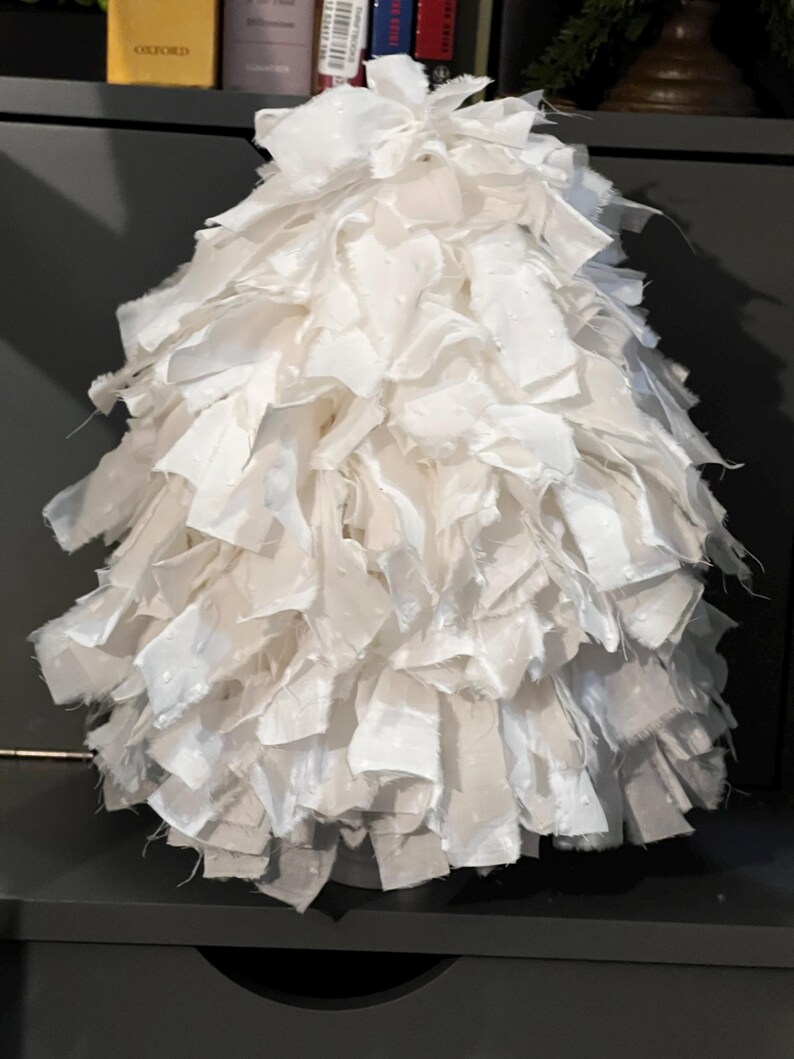 Shabby Chic White Swiss Dot Rag Tree - Etsy