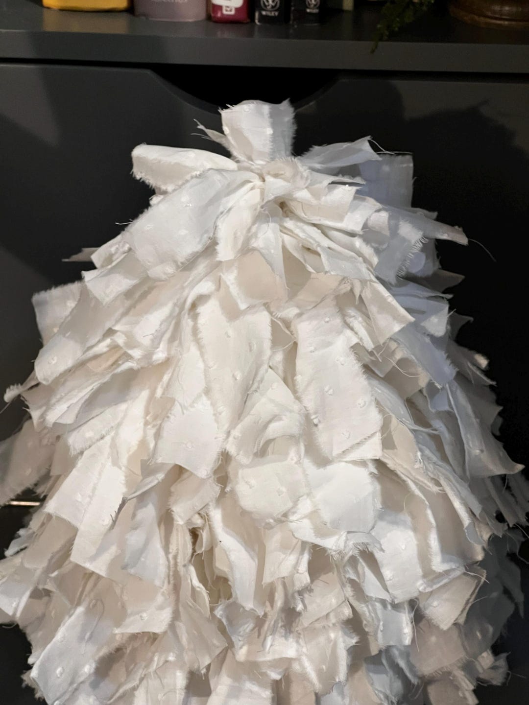 Shabby Chic White Swiss Dot Rag Tree - Etsy