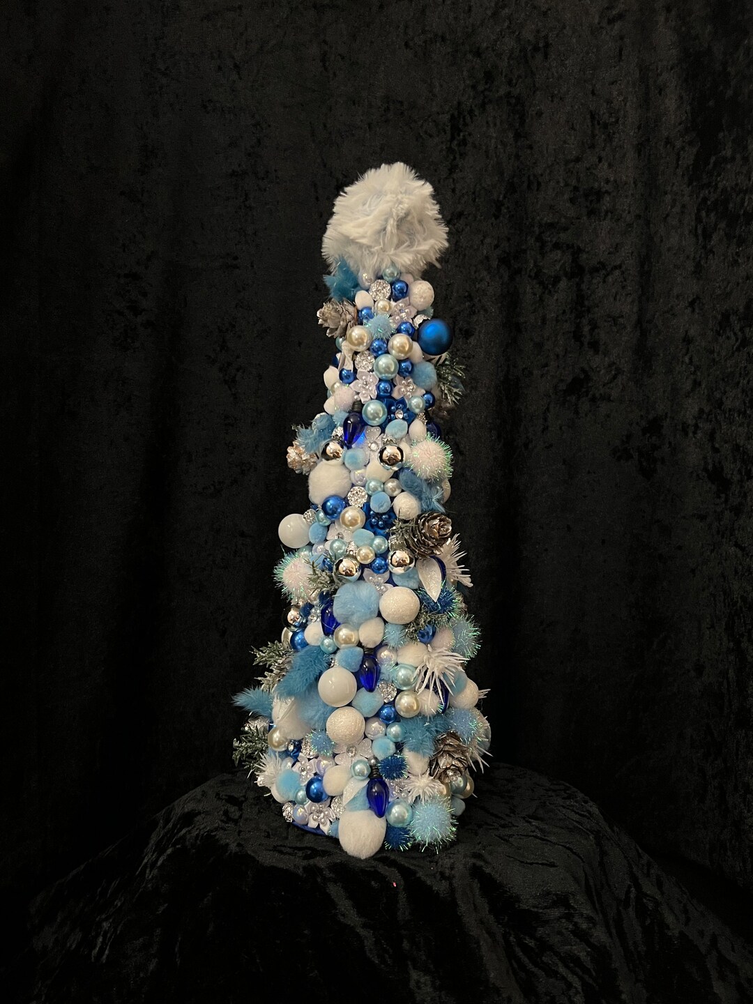 Blue Winter Christmas Tree - Etsy