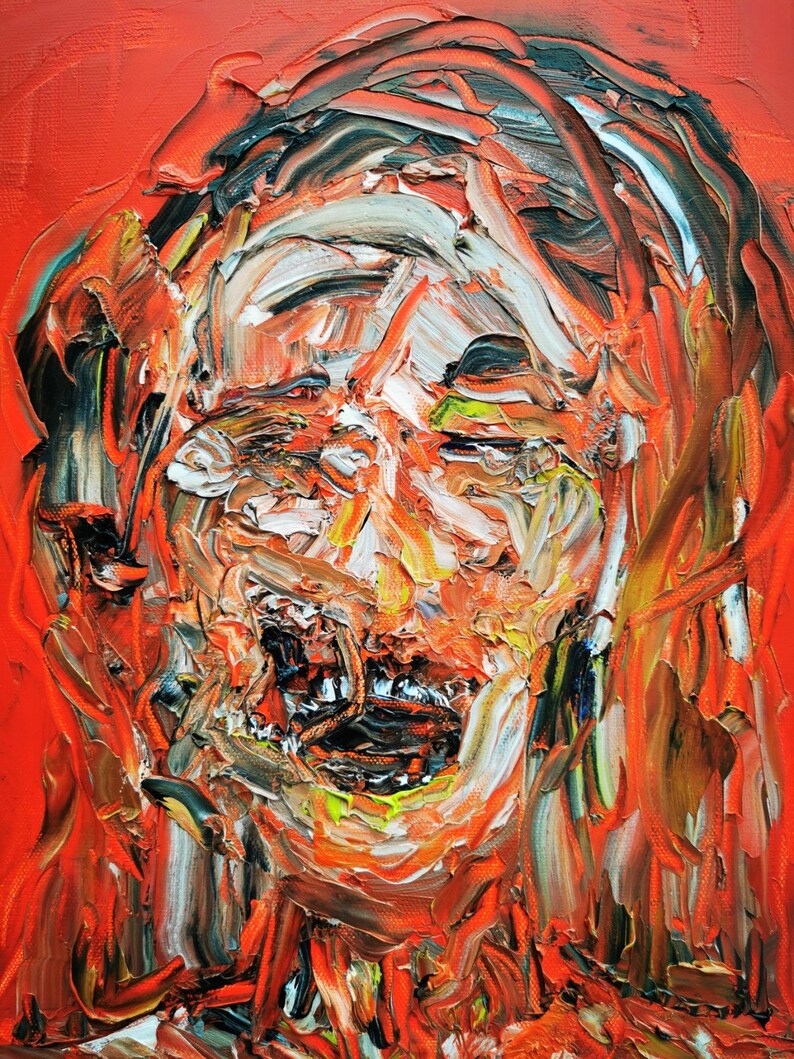 Human, Screaming ORIGINAL Oil on Canvas Artwork - Etsy