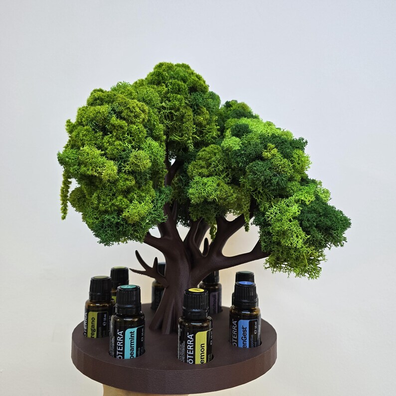 3D Printed Essential Oil Holder Tree With Preserved Moss | Doterra Oil ...