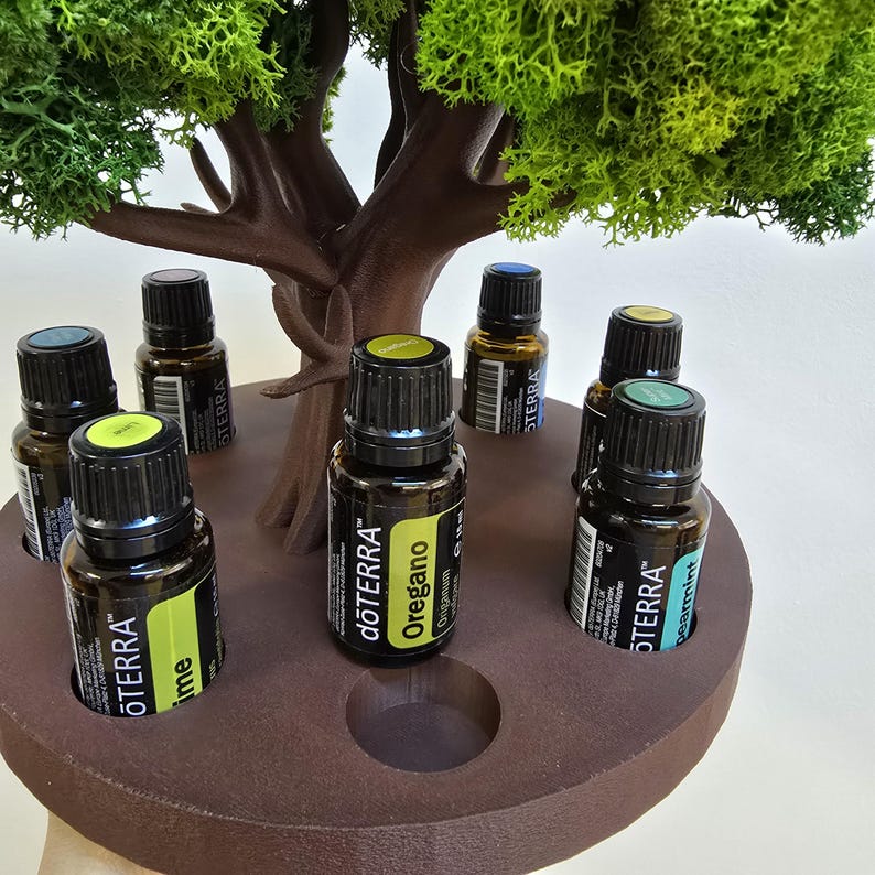 3D Printed Essential Oil Holder Tree With Preserved Moss | Doterra Oil ...