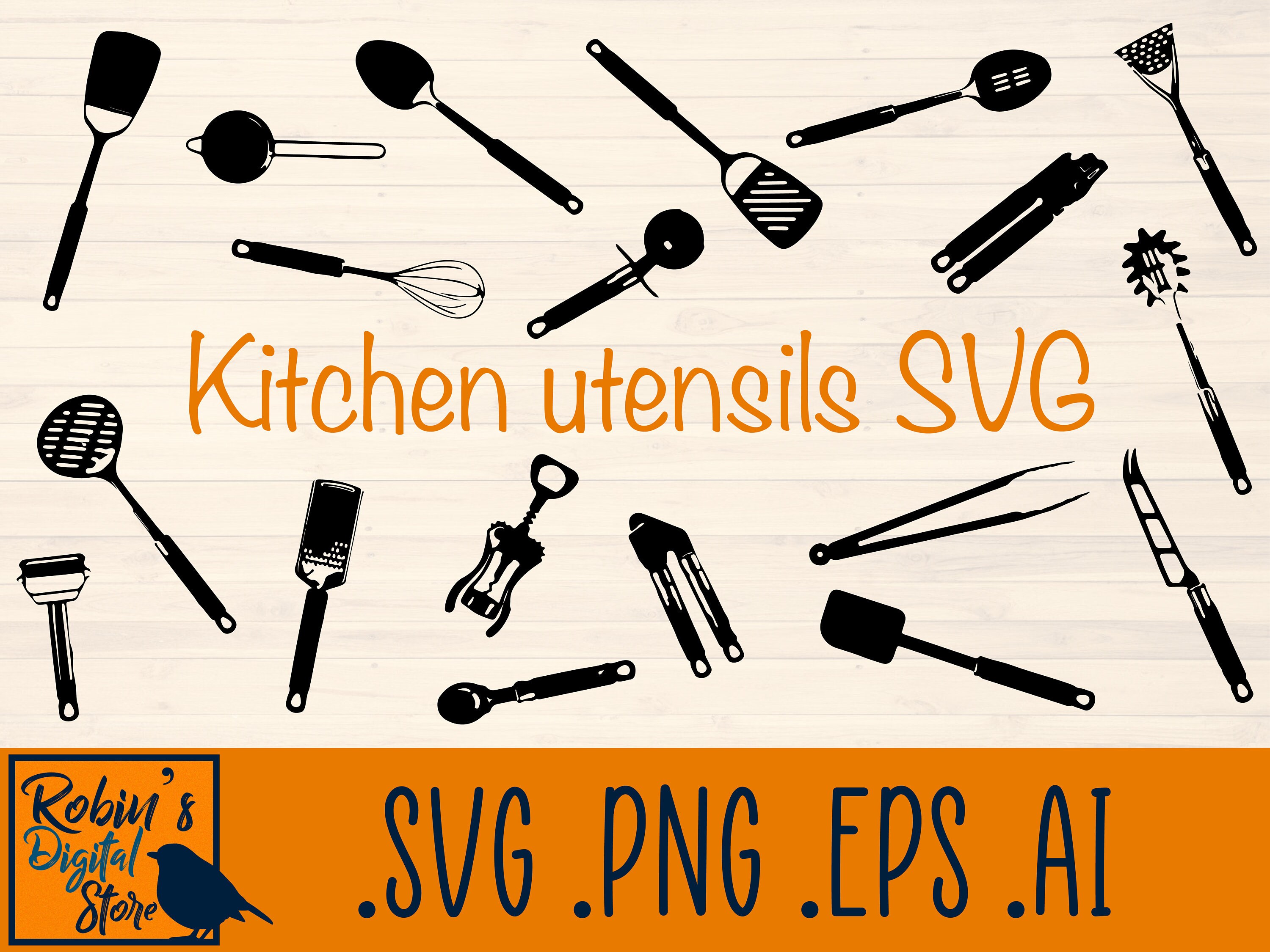 Kitchen Utensils SVG | Kitchen Clipart | Kitchen Tools SVG | Cooking ...