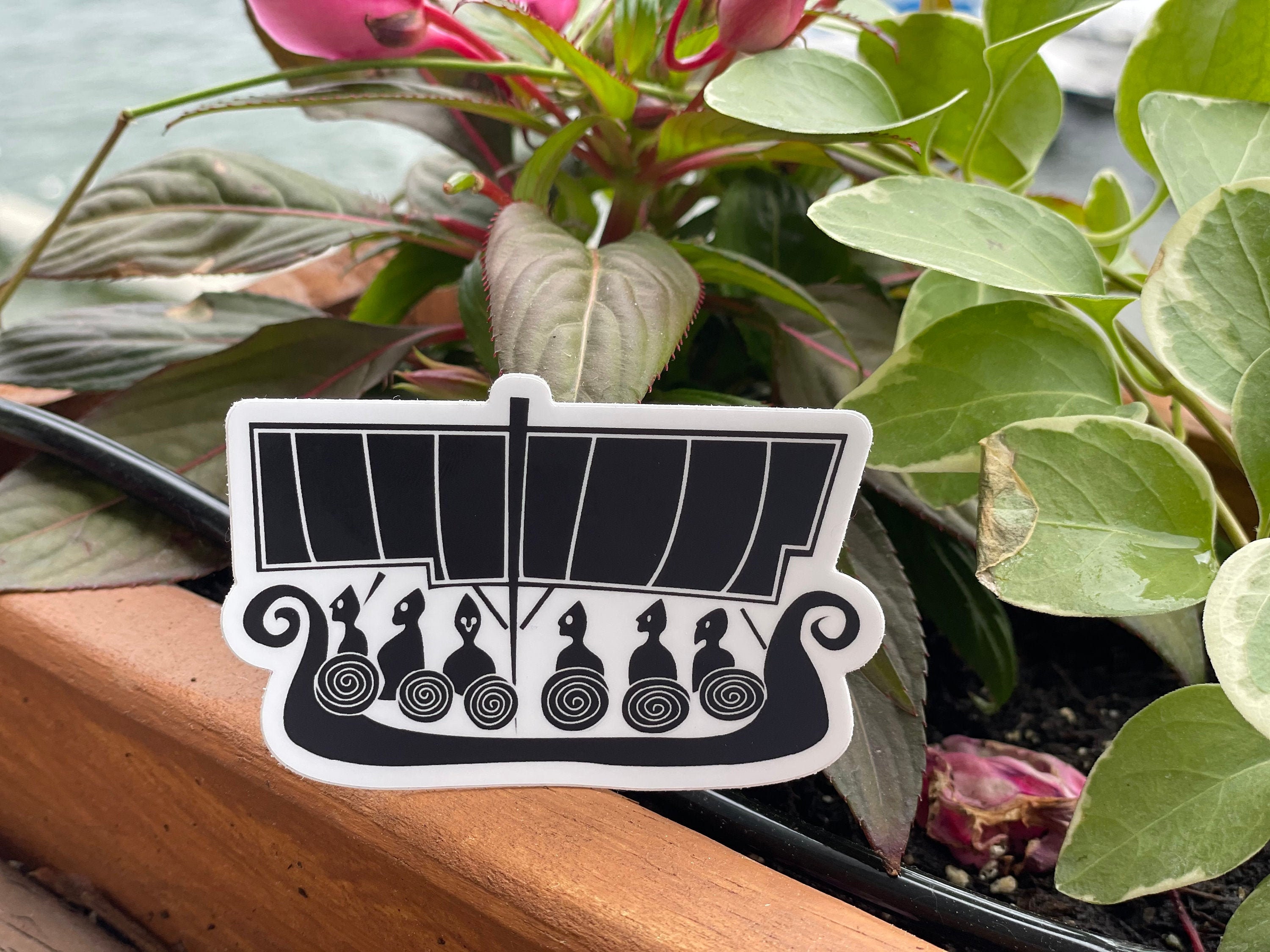 Viking Warship Sticker Nordic Sticker Viking Boat Viking - Etsy