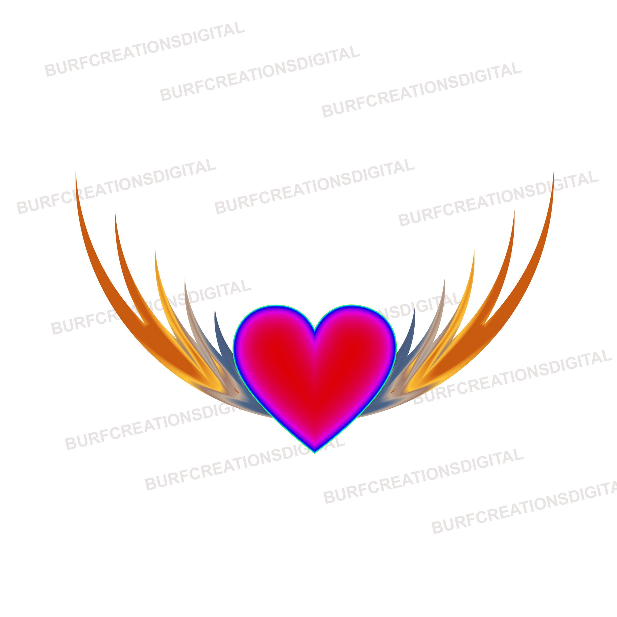 Heart Wing Downloadable Clipart Images PNG EPS SVG Files | Craft Ideas ...