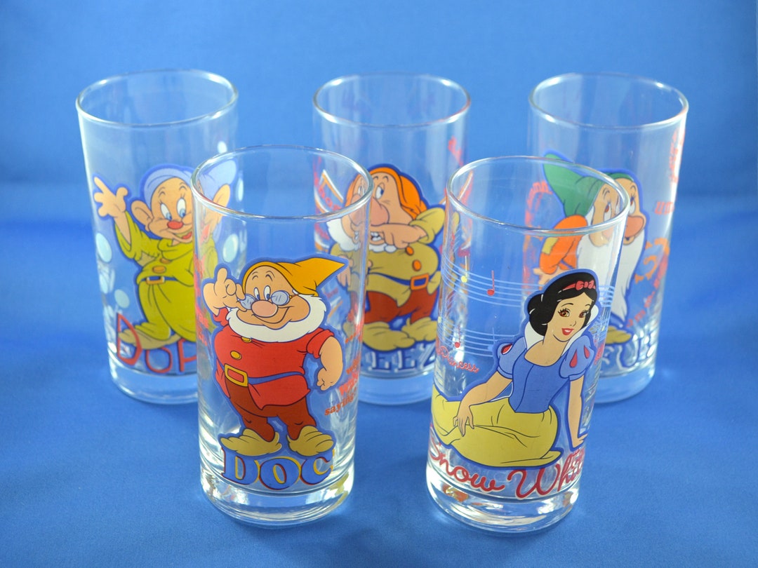 SNOW WHITE Disney Collectable IXL Character Glasses X5 - Etsy UK