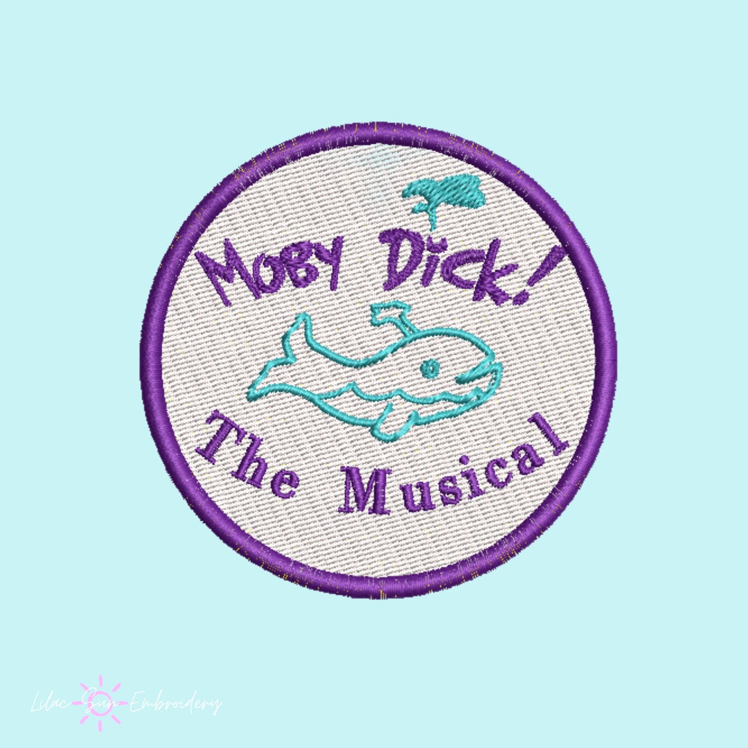 Moby Dick Musical Theatre Custom Embroidery Patch, Musical Theatre ...