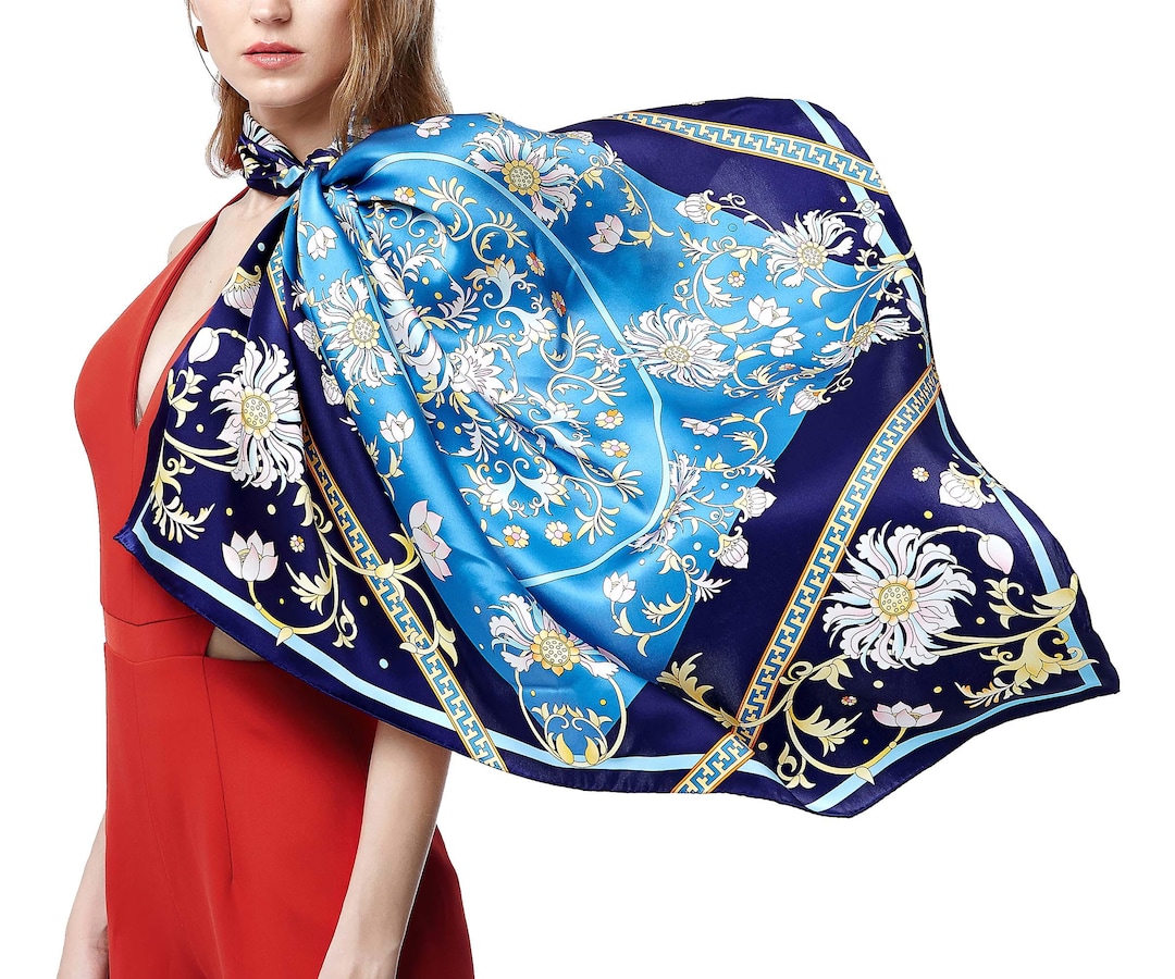 Oscar Rossa 100% Mulberry Silk Scarf With Hand-rolled Edges ...