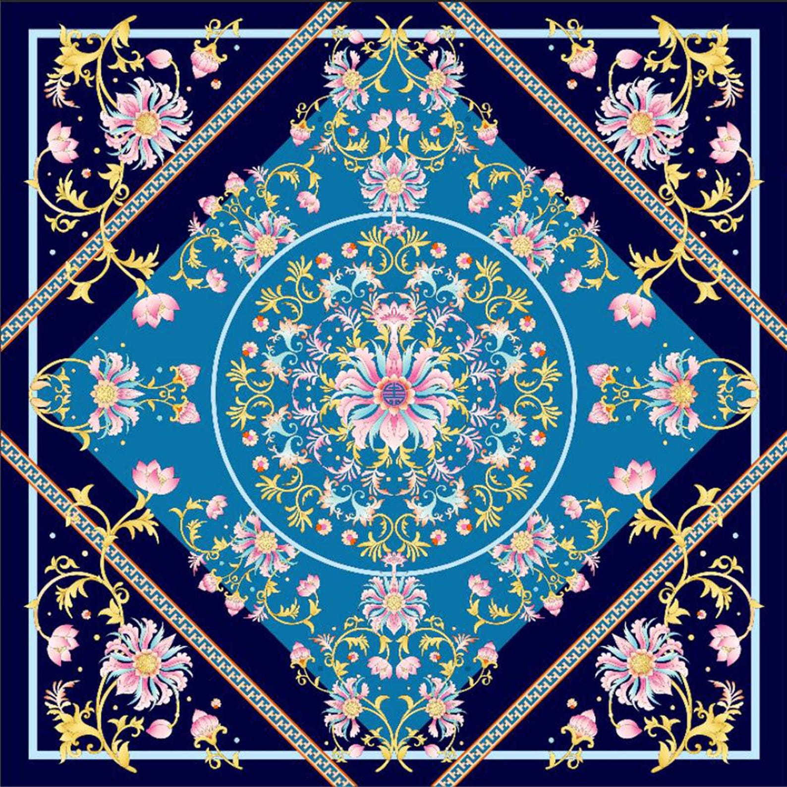 Oscar Rossa 100% Mulberry Silk Scarf With Hand-rolled Edges ...