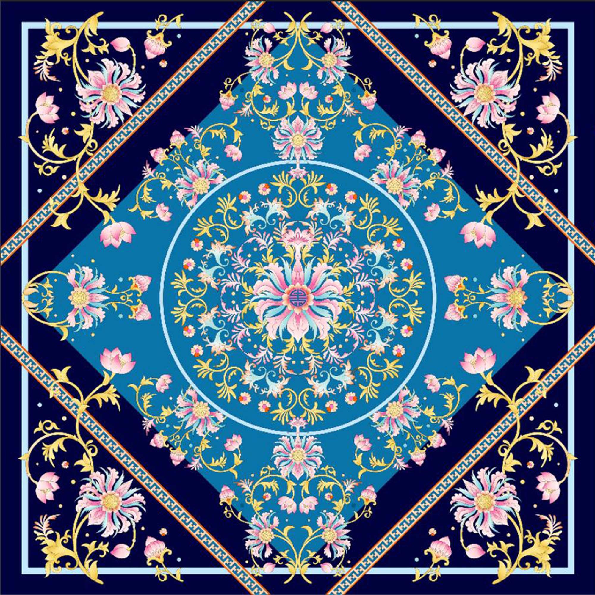 Oscar Rossa 100% Mulberry Silk Scarf With Hand-rolled Edges ...