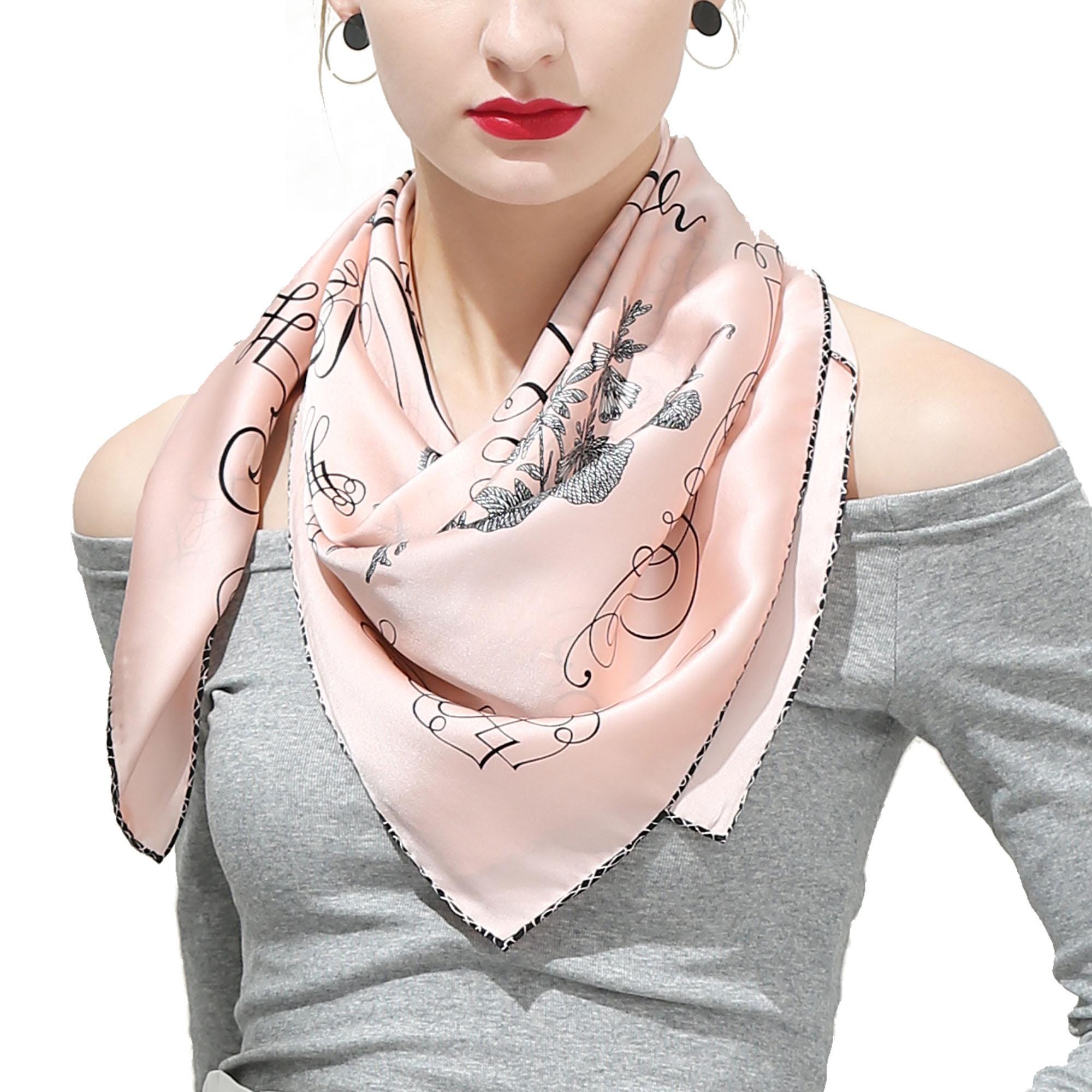 Oscar Rossa 100% Mulberry Silk Scarf With Hand-rolled Edges ...