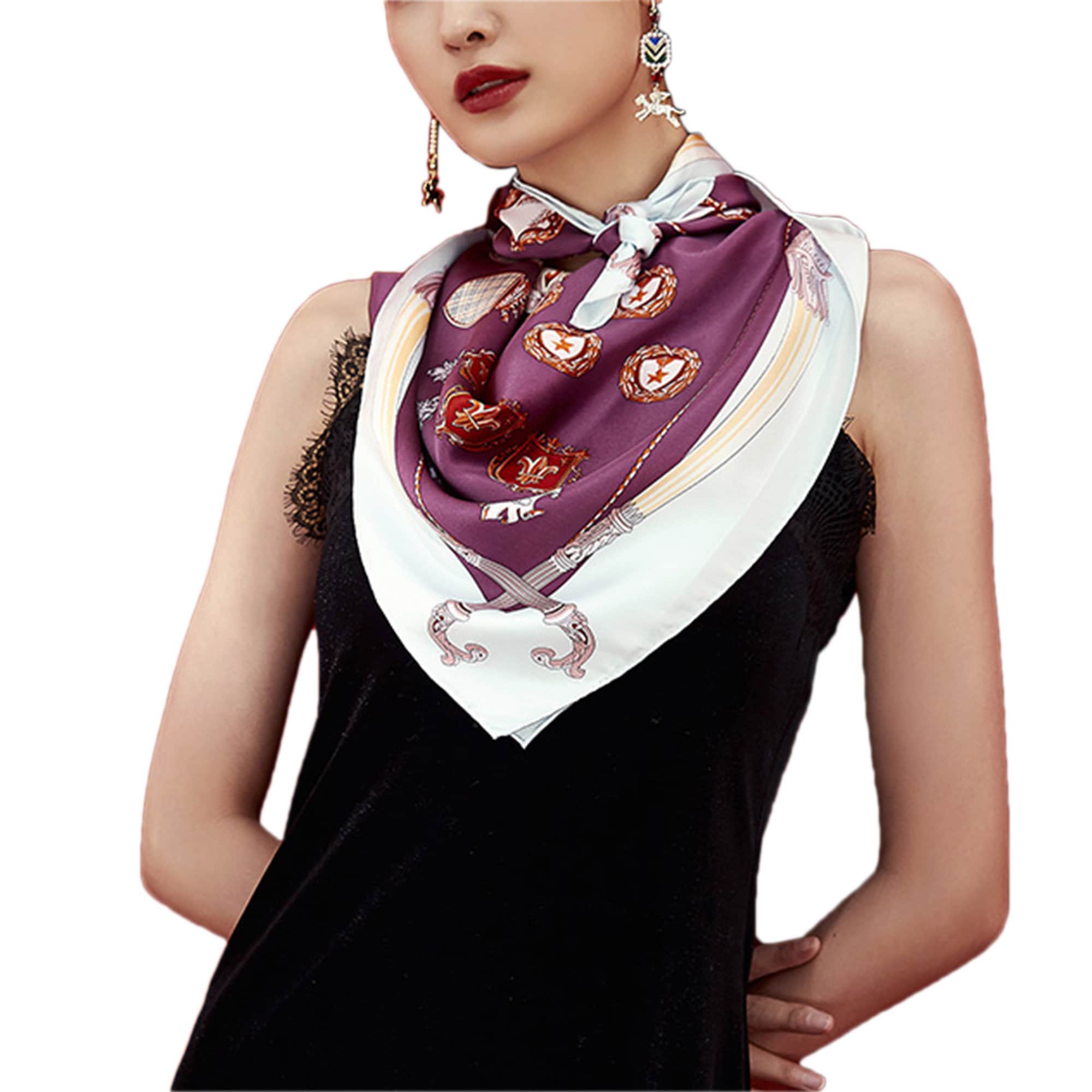 Oscar Rossa 100% Mulberry Silk Scarf With Hand-rolled Edges ...
