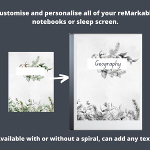 Remarkable 2 Personalised Notebook Cover Template Bundle Botanics Sleep ...