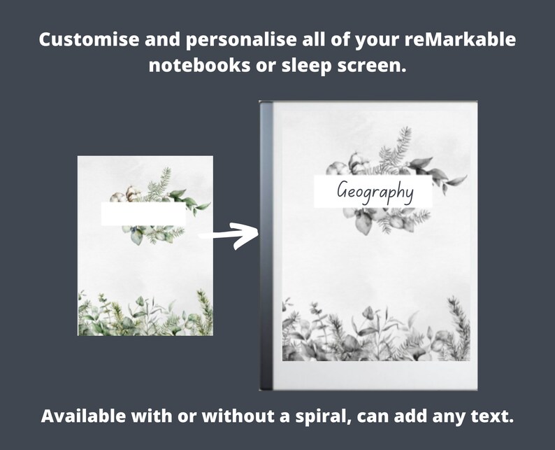 Remarkable 2 Personalised Notebook Cover Template Bundle | Etsy