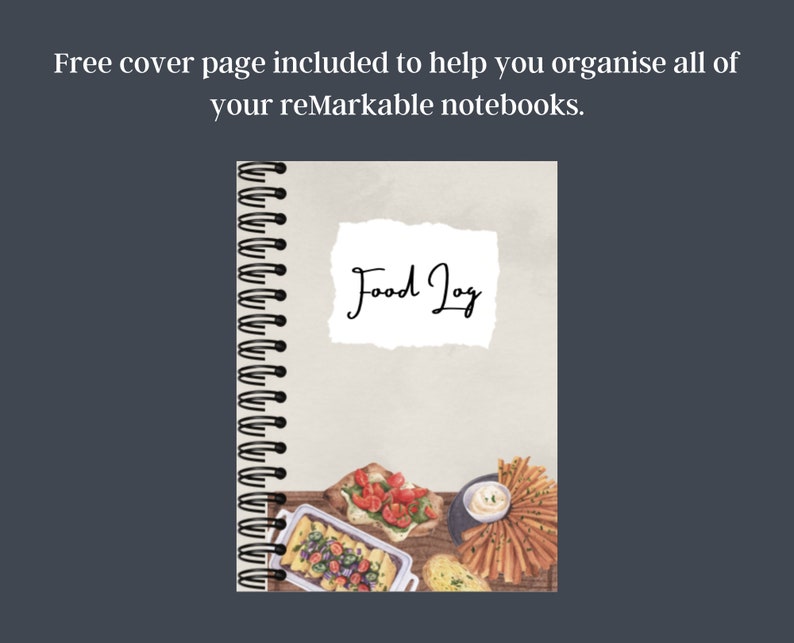 Remarkable 2 Food Log Meal Tracker Template | Digital Notebook 2023 ...