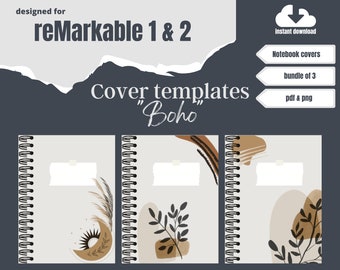 Remarkable 2 Personalised Notebook Cover Template Bundle Botanics Sleep ...