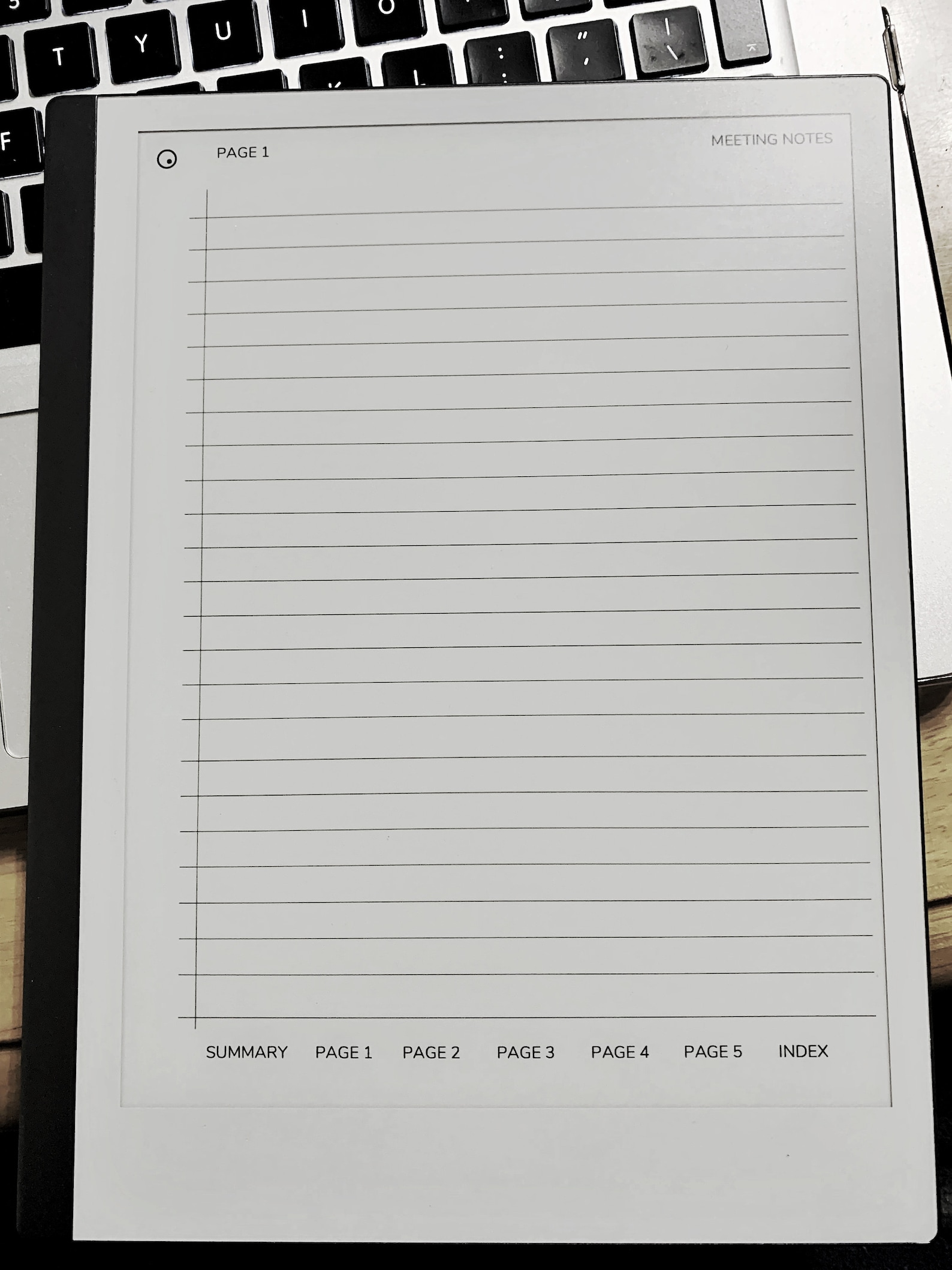 Remarkable 2 Work Notes Notebook Template Meeting Minutes | Etsy