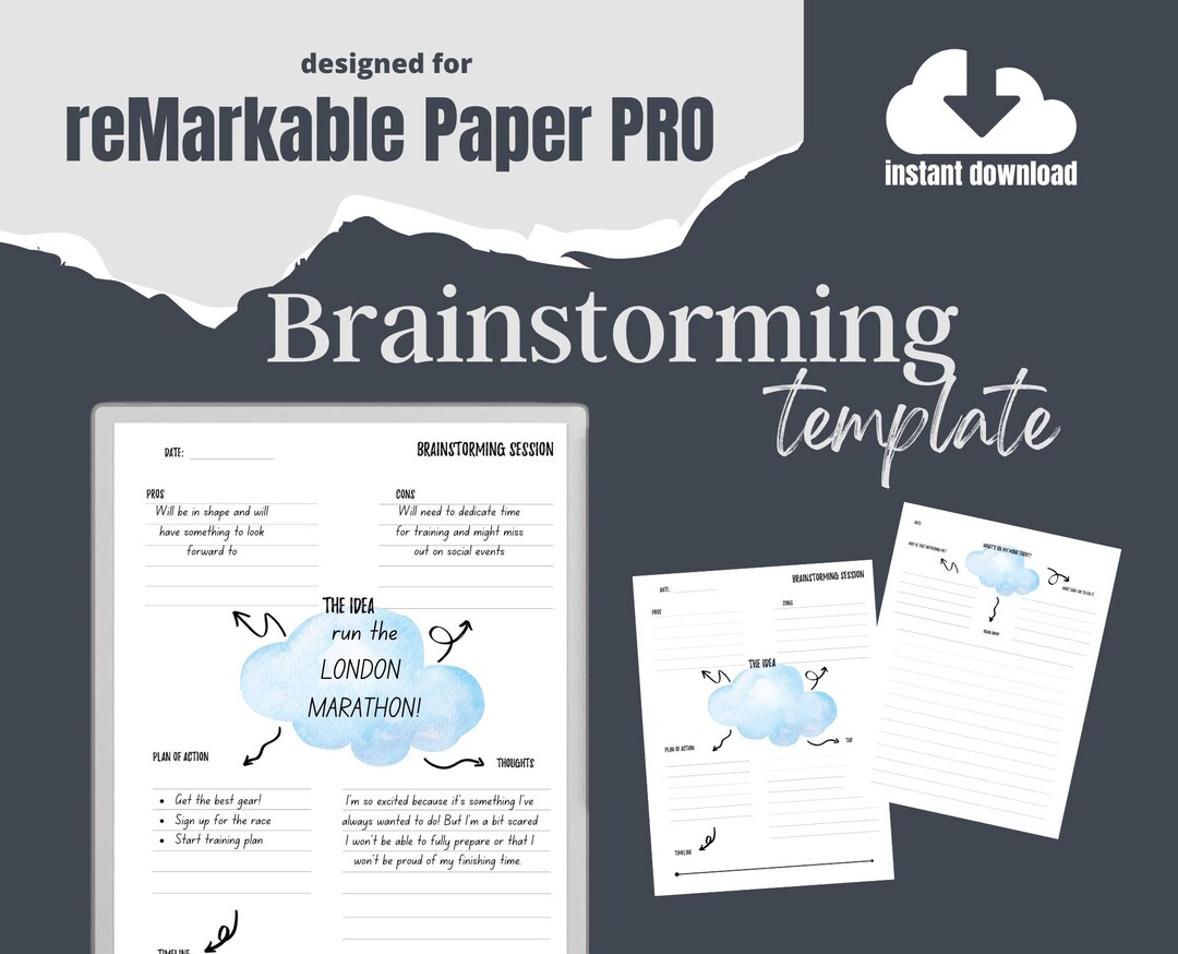 BRAINSTORM Templates for Remarkable Paper PRO | Productivity Bundle ...