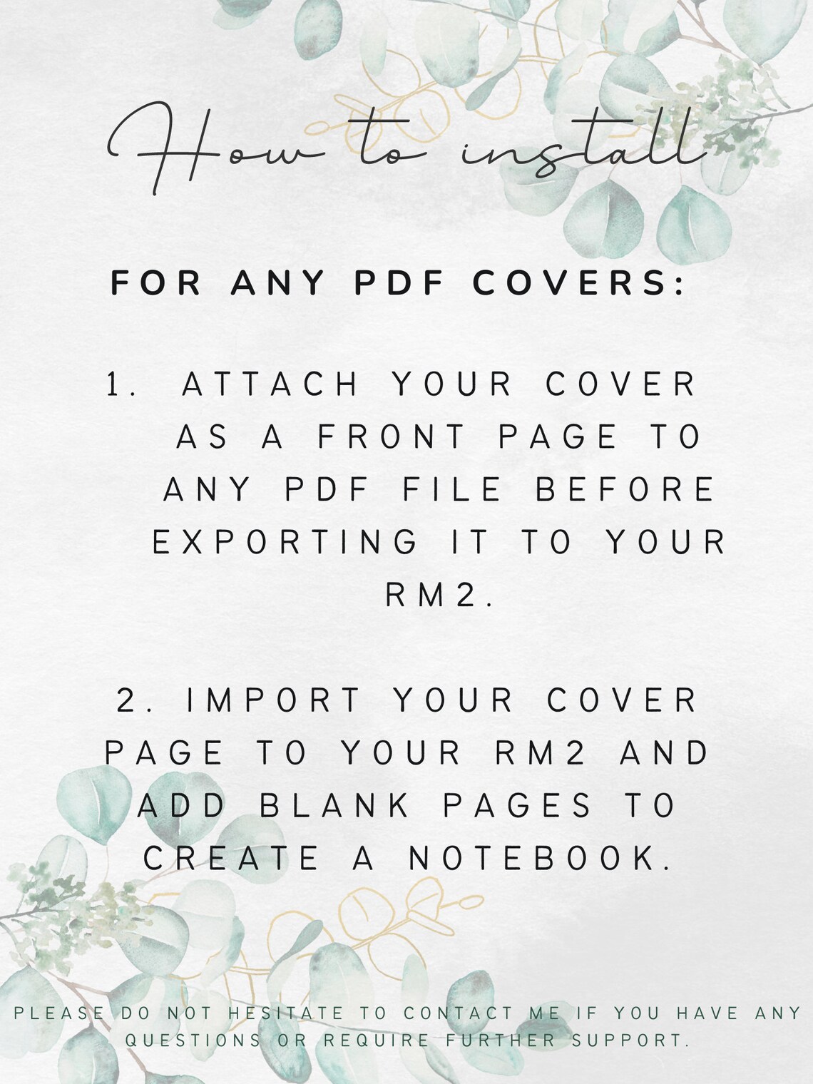 Remarkable 2 Personalised Notebook Cover Template Bundle | Etsy