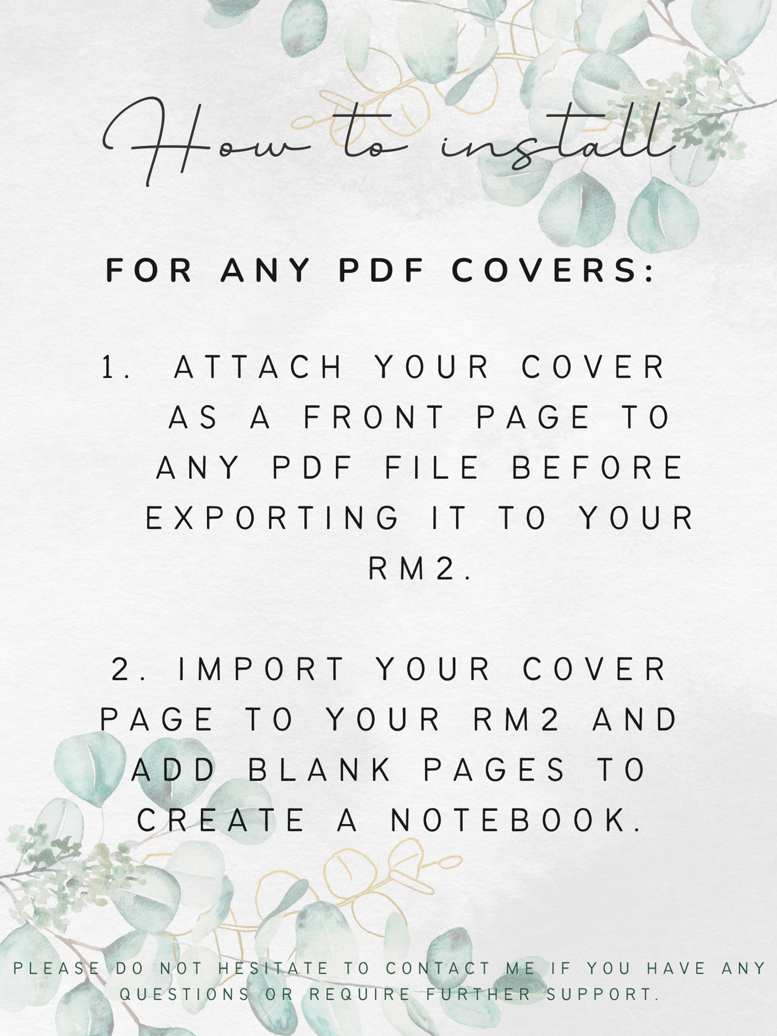 Remarkable 2 Personalised Notebook Cover Template Bundle | Etsy