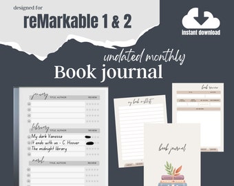 Remarkable 2 Personalised Notebook Cover Template Bundle - Etsy