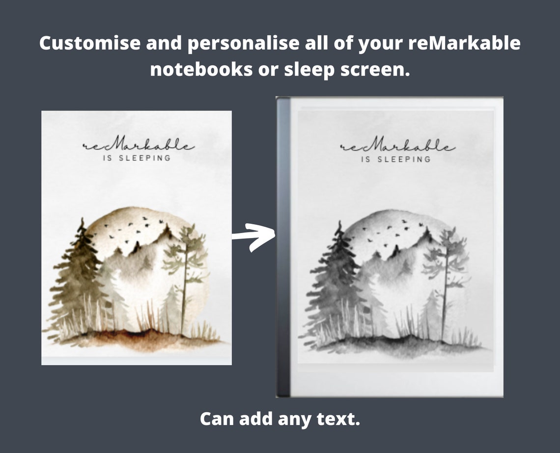 Remarkable 2 Personalised Notebook Cover Template Bundle - Etsy Canada