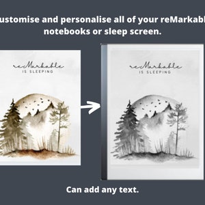 Remarkable 2 Personalised Notebook Cover Template Bundle Forest | Sleep ...