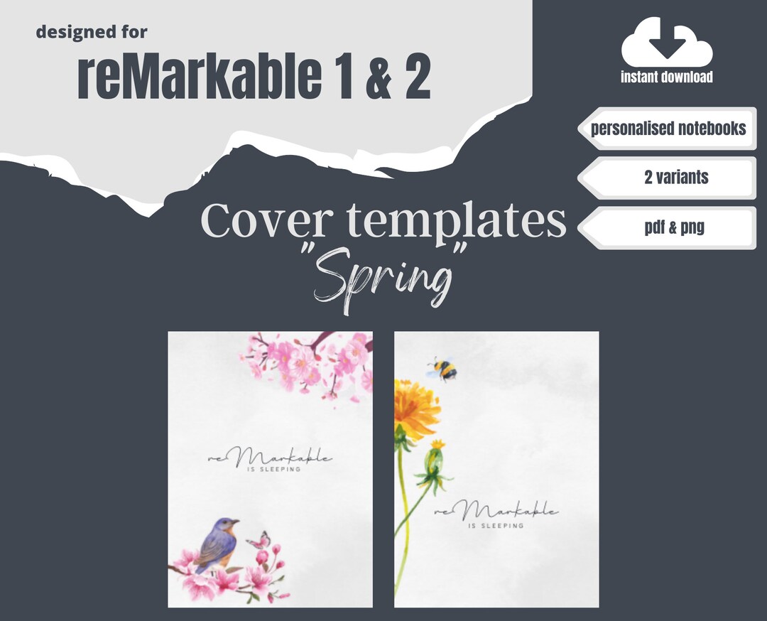 Remarkable 2 Personalised Notebook Cover Template Bundle | Digital ...