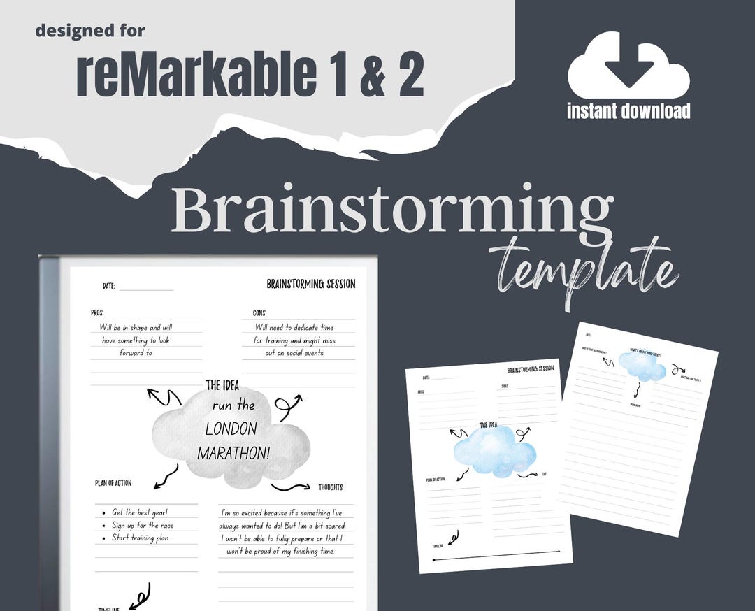 BRAINSTORM Templates for Remarkable 2 | Productivity Bundle | Digital ...