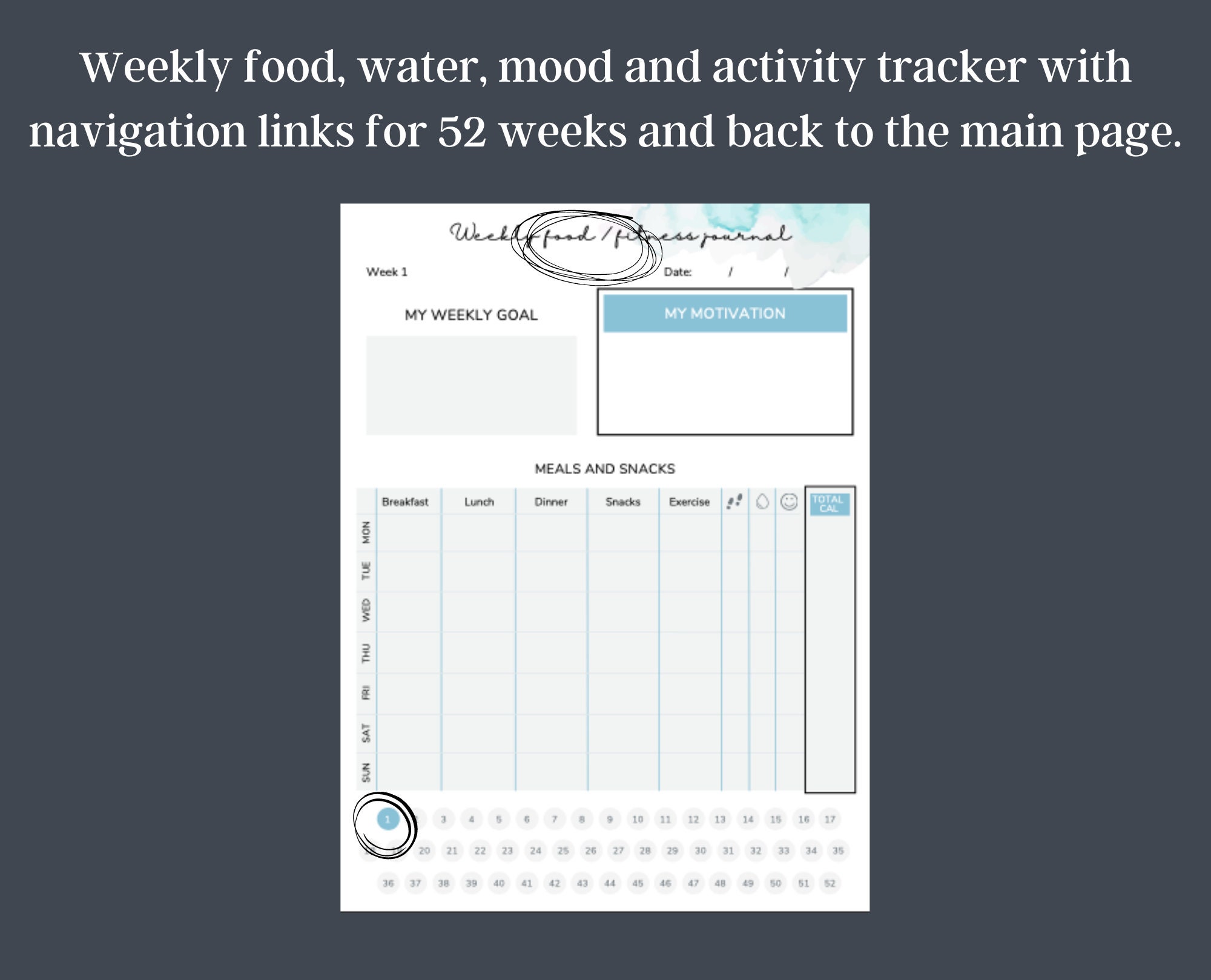 Remarkable 2 Fitness Weight Loss Tracker Planner Template - Etsy