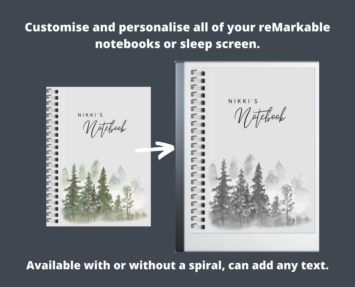 Remarkable 2 Personalised Notebook Cover Template Bundle | Etsy