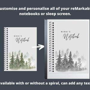 Remarkable 2 Personalised Notebook Cover Template Bundle Botanics Sleep ...